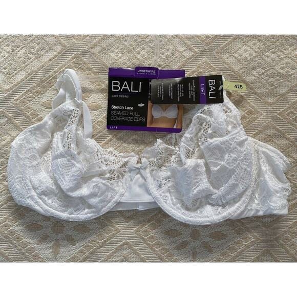 Bali | Intimates & Sleepwear | Nwt Bali 42b Stretch Wht Lace Lift ...
